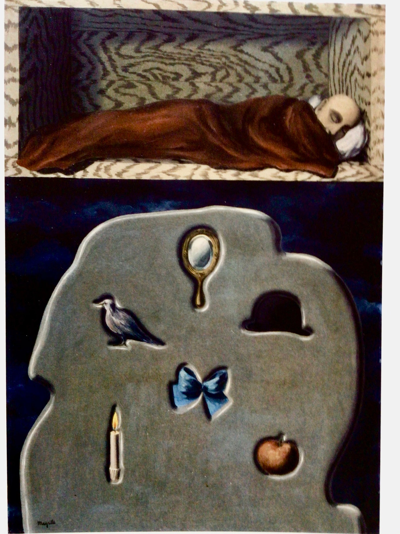 Rene Magritte, THE DARING SLEEPER, Book Page Print to Frame, Fantasy ...