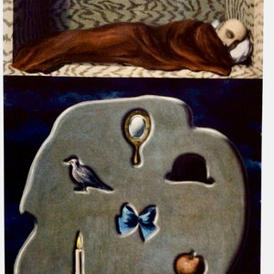 Rene Magritte, THE DARING SLEEPER, Book Page Print to Frame, Fantasy ...