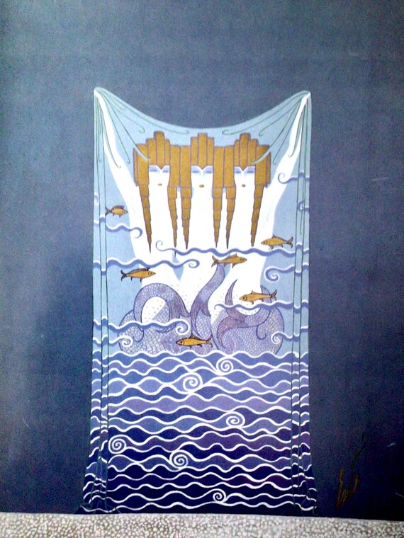 Erte Costume Design for the Golden Fables 1920s Art Deco - Etsy
