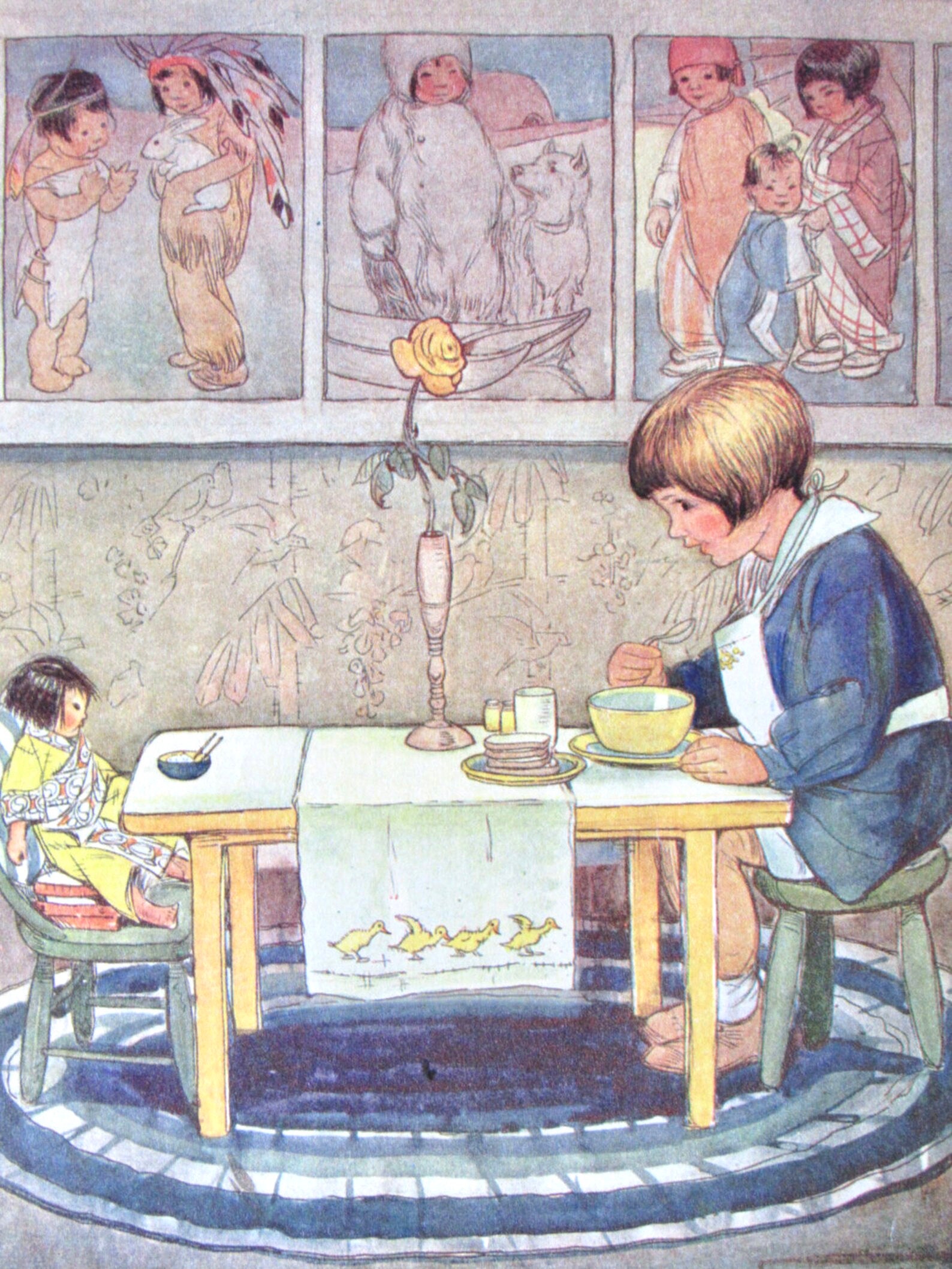 1940 Childrens Illustration Done by Ruth Mary Hallock/foreign - Etsy