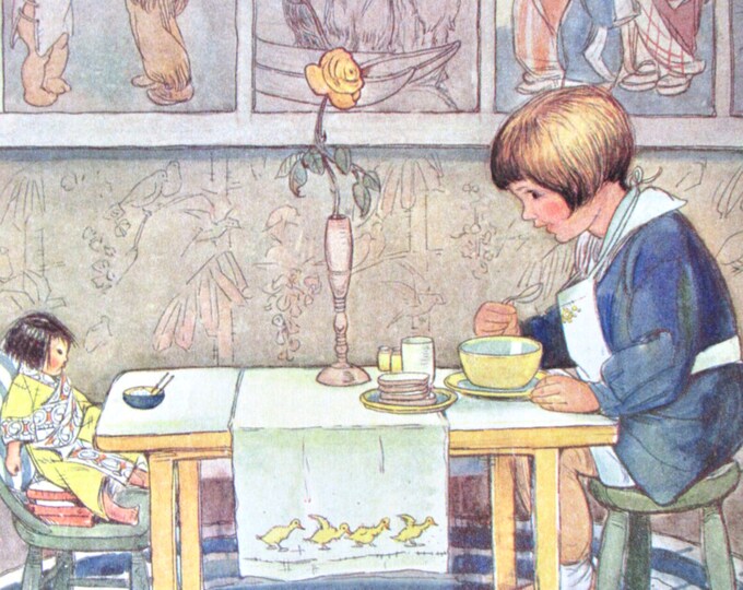 1940 Childrens Illustration Done by Ruth Mary Hallock/foreign Children ...