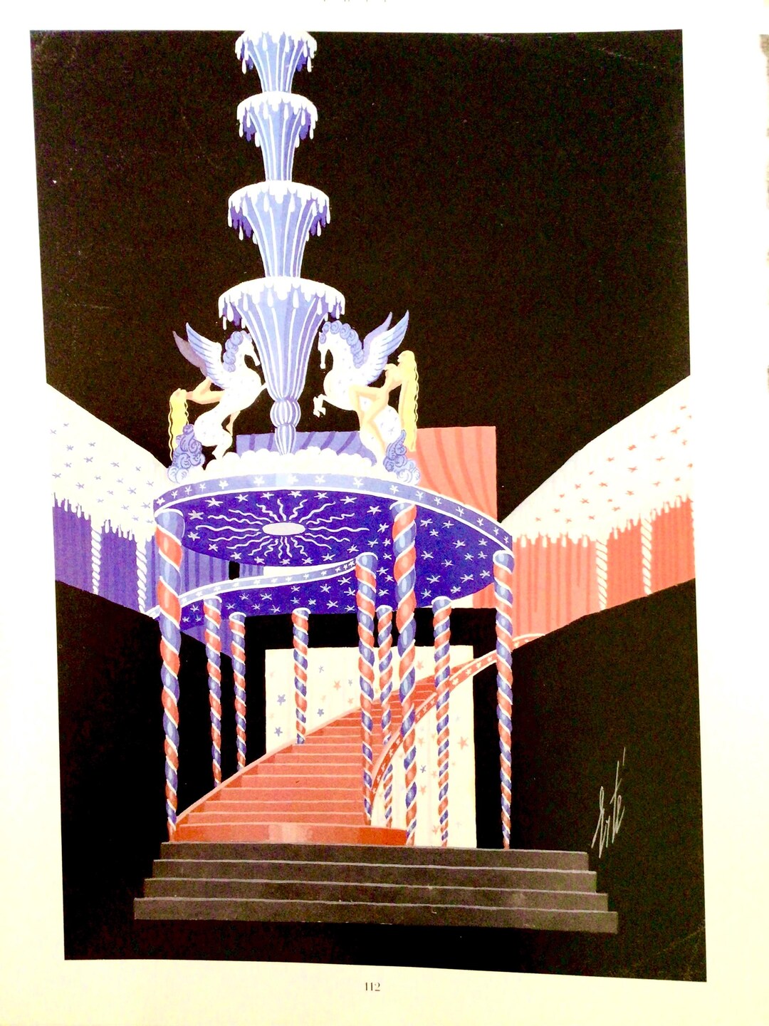 Erte, Set Design for Machineries, Art Deco Print, Unframed Book Print ...
