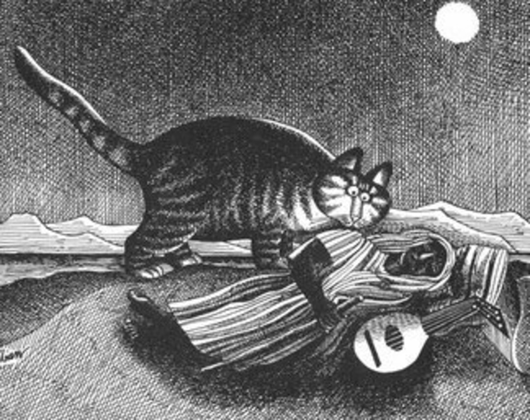 Kliban Cat Print, Comical Cat Prints, Unframed Book Print, Black and ...