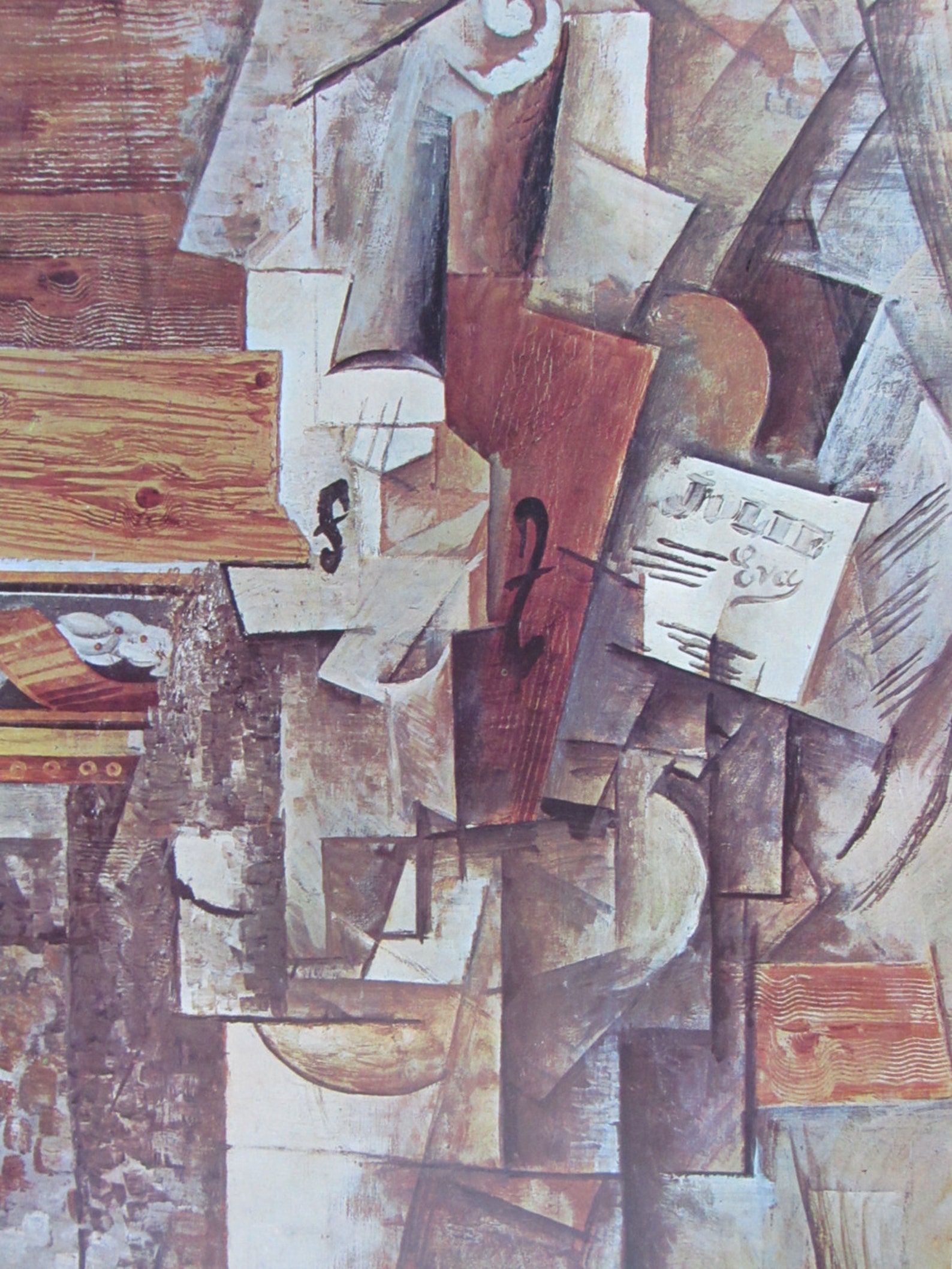 The Aficionado/the Violin, Cubism, Modern Art, 1970 2-sided Book Page ...