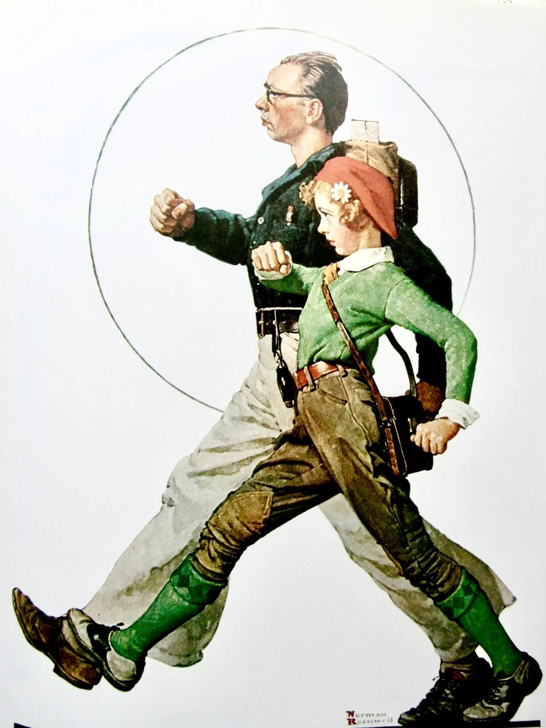 Spring/man Painting Flagpole, Norman Rockwell Magazine Cover Prints, 2 ...