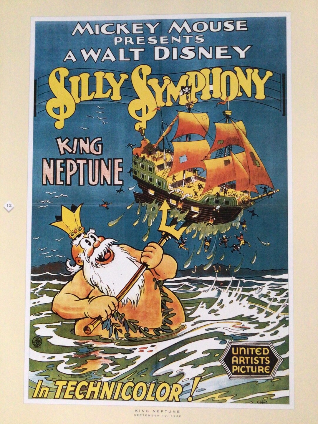 Walt Disney 2-sided Movie Cartoon Poster, Mickey Mouse Presents Silly ...