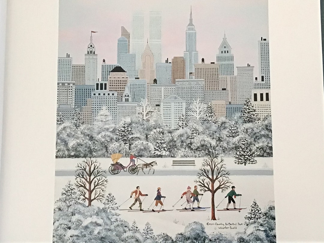 Jane Wooster Scott- Cross Country in Central Park - 11 1/2 X 9 1/4 ...