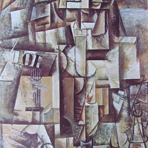 The Aficionado/the Violin, Cubism, Modern Art, 1970 2-sided Book Page ...