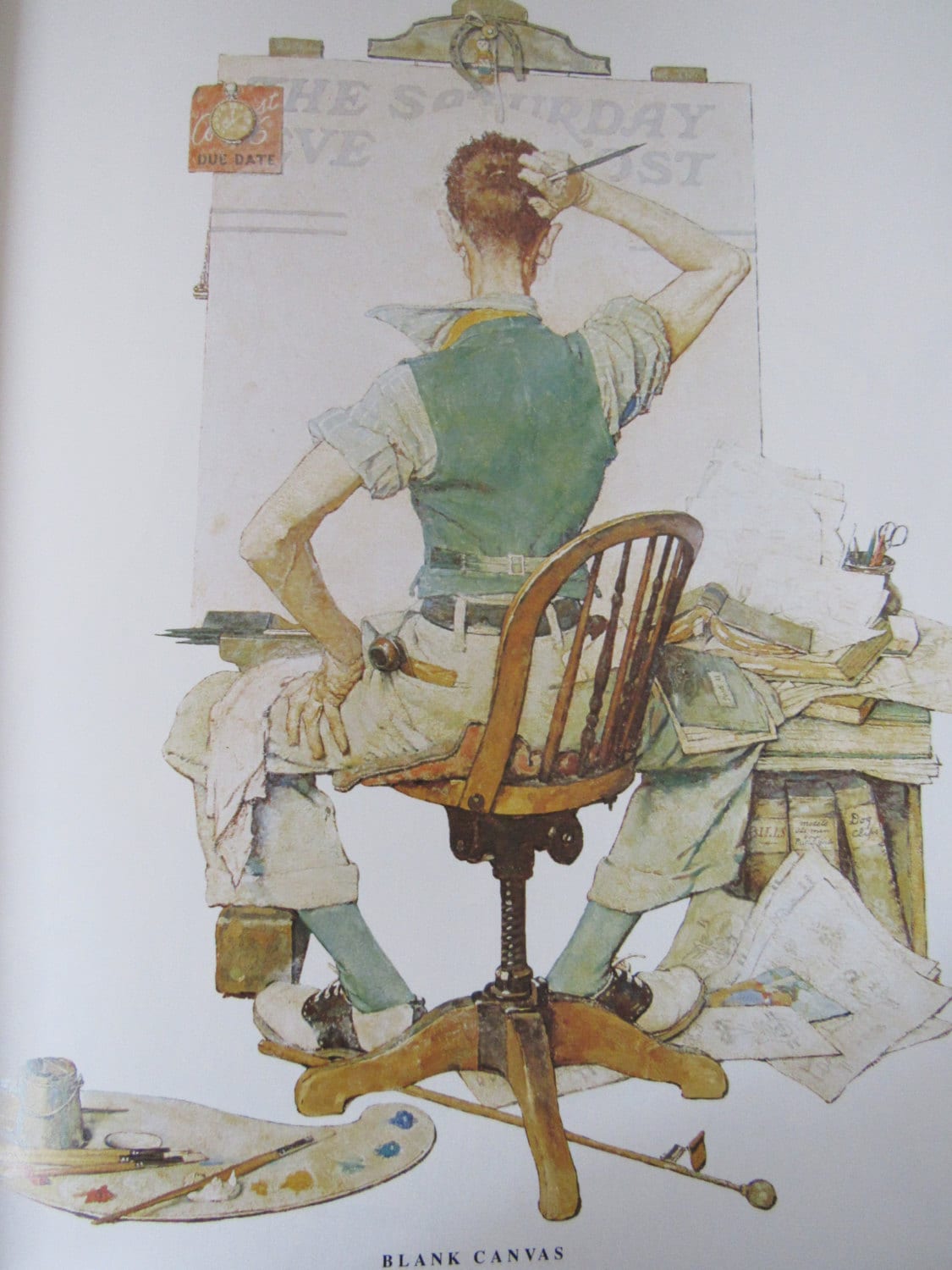 Blank Canvas/Letterman Norman Rockwell Magazine Cover Prints | Etsy