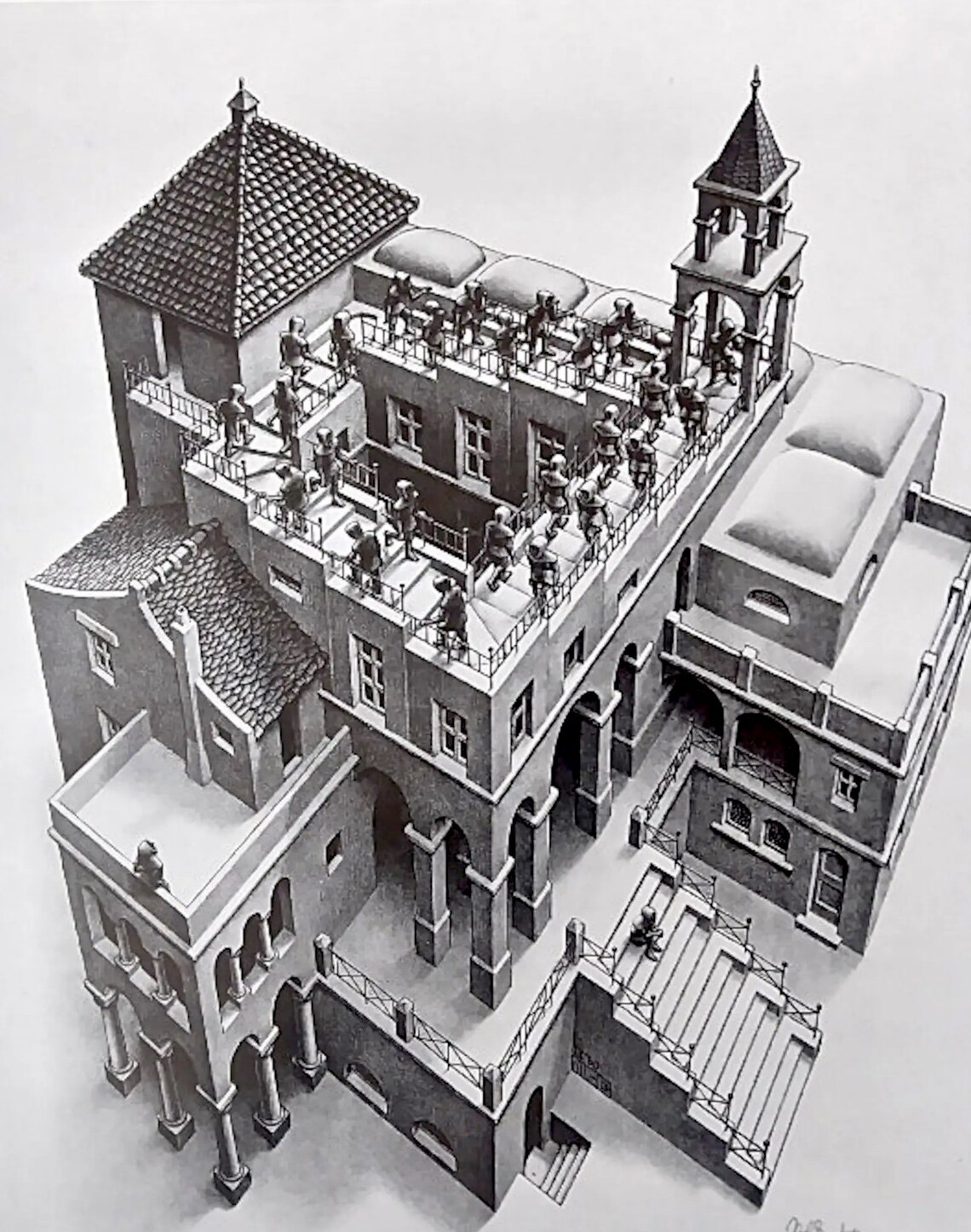 M. C. Escher Ascending and Descending Graphic Art Modern - Etsy
