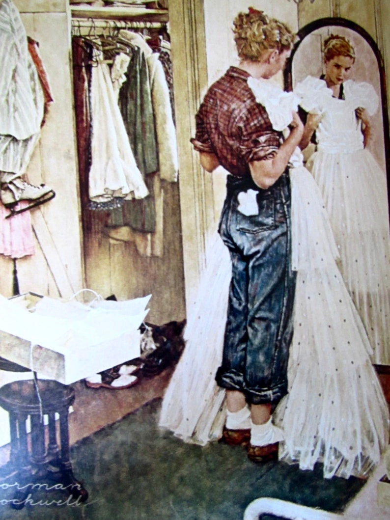 Homecoming/the Prom Dress Norman Rockwell Magazine Cover - Etsy