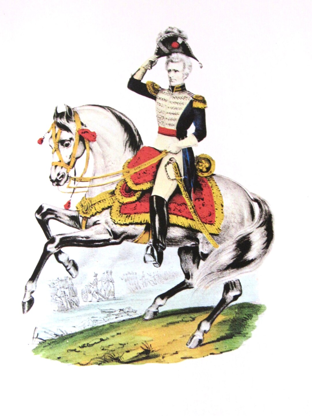 Currier and Ives, Gen. Andrew Jackson, 8.5 X 11 in Reproduction Print ...