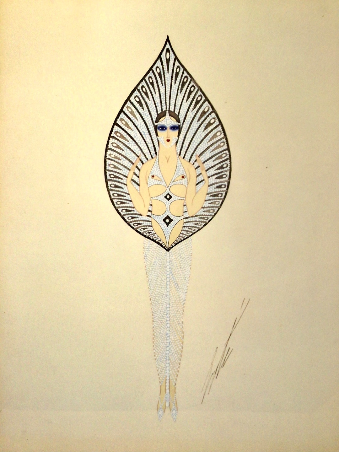 Erte, Costume Design for the Diamond in Les Pierres Precieuses, 1920’s ...