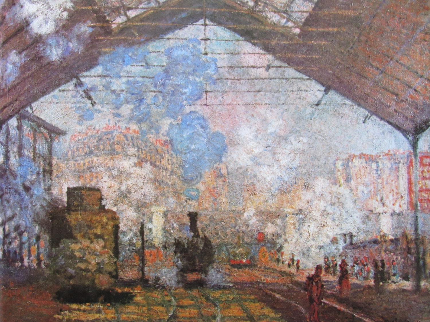 Claude Monet- Gare Saint-lazare, 1877, 9 X 7 In. Reproduction ...