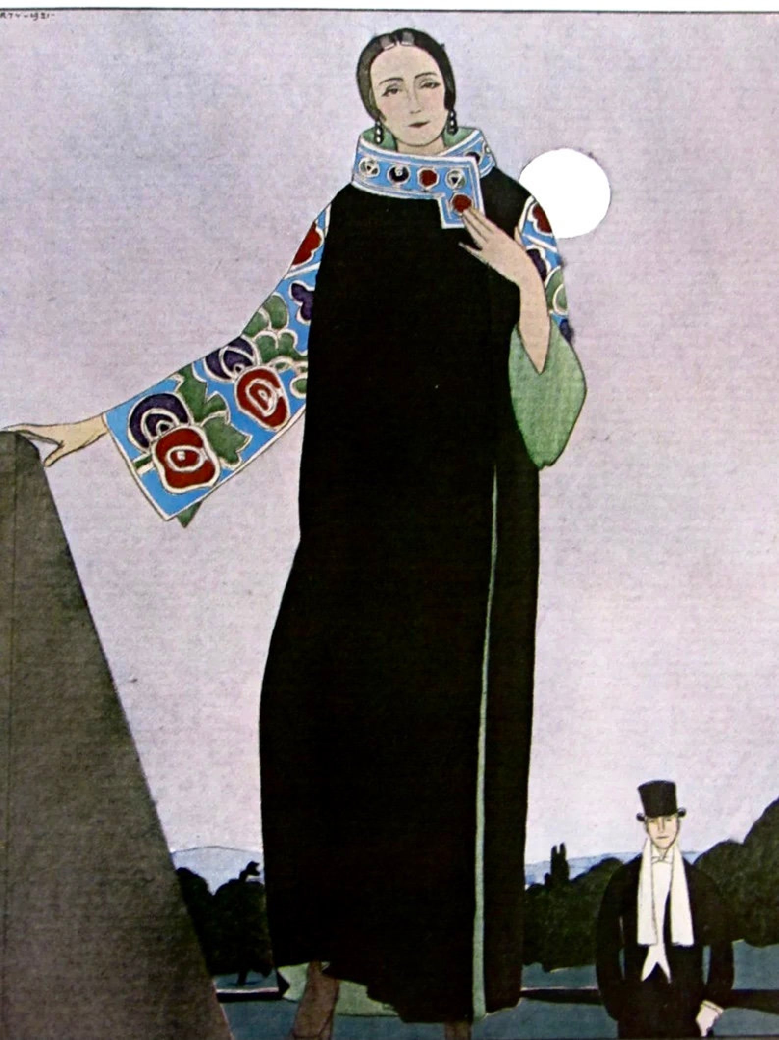 French Fashion Plate, 2-sided, From the Gazette Du Bon Ton, Unframed ...