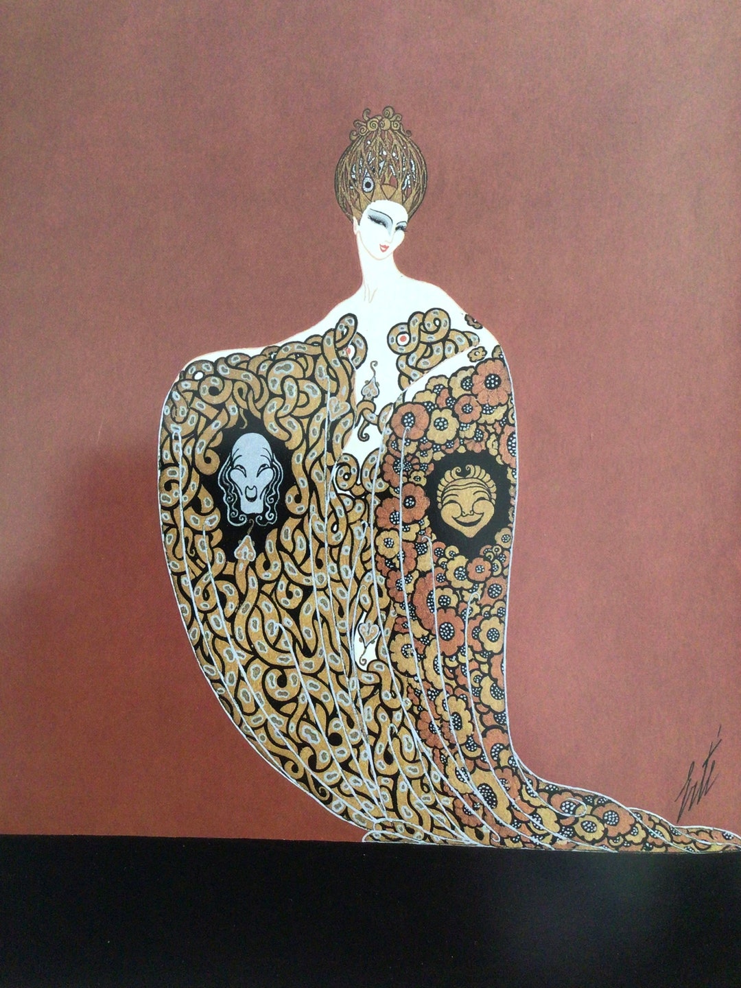 Erte, Costume Design for the Treasures of Indochina, 1920’s Art Deco ...