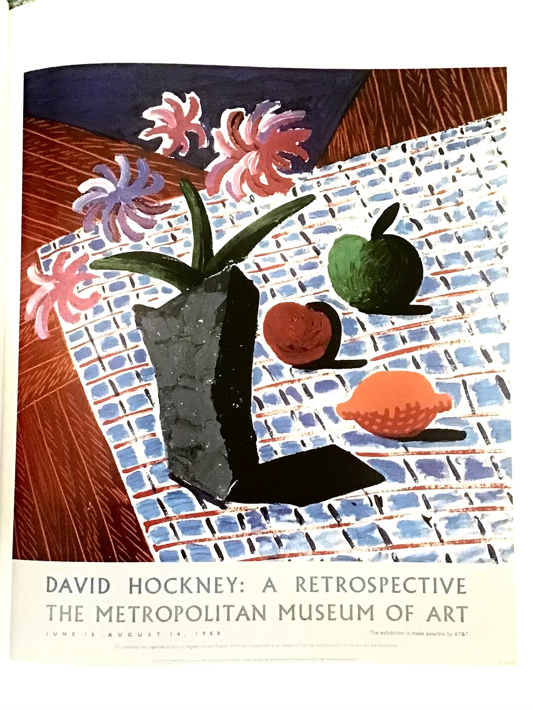David Hockney, A RETROSPECTIVE, 10 X 14 in Vintage Reproduction for ...