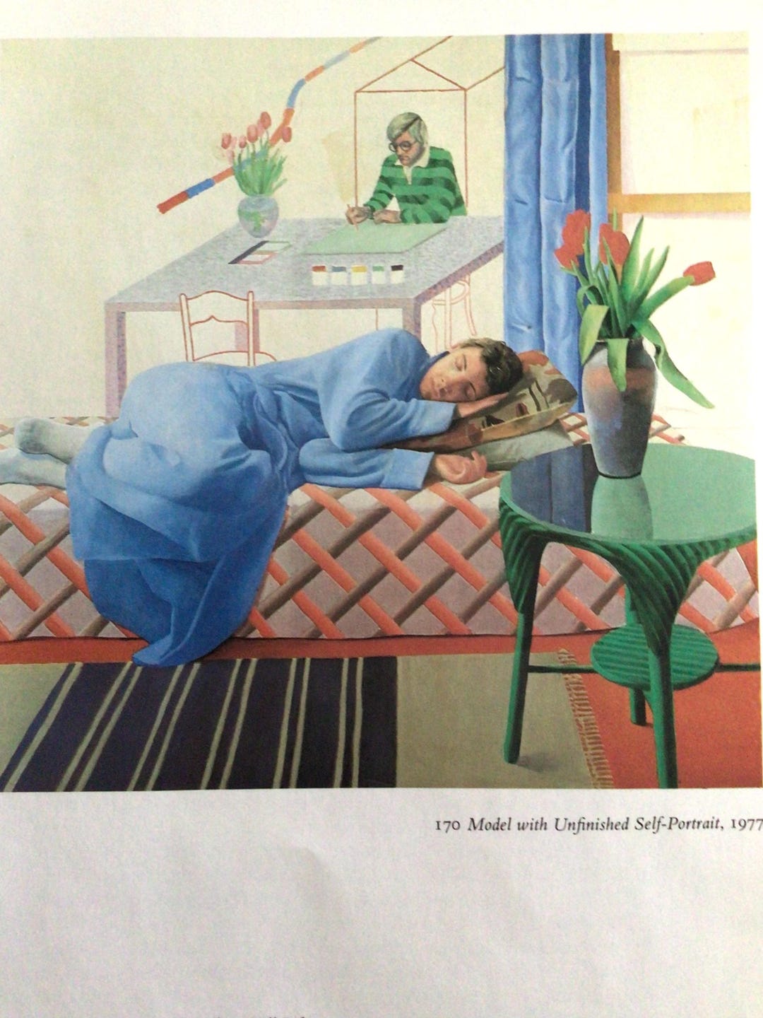 David Hockney, Model With Unfinished Self Portrait, Small Vintage ...
