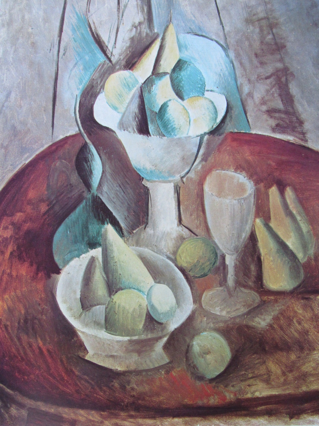 Picasso Art-cubism/compote With Pears, Factory at Horta De Ebro, 1970 2 ...