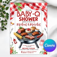 Baby-q Sprinkle Invitation Template, Backyard Baby Shower Invite ...
