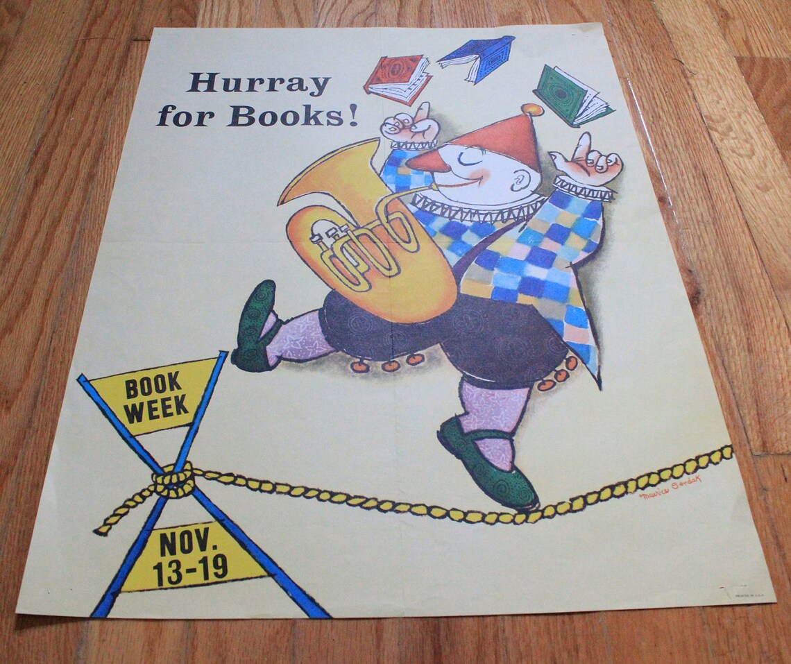 Wonderful Original Vintage Book Week Poster Designed by Maurice Sendak ...