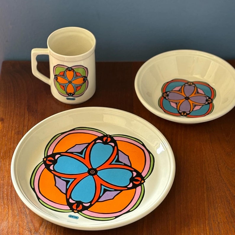 Nine Piece Set of Pop Art Peter Max Tableware by Iroquois China - Etsy