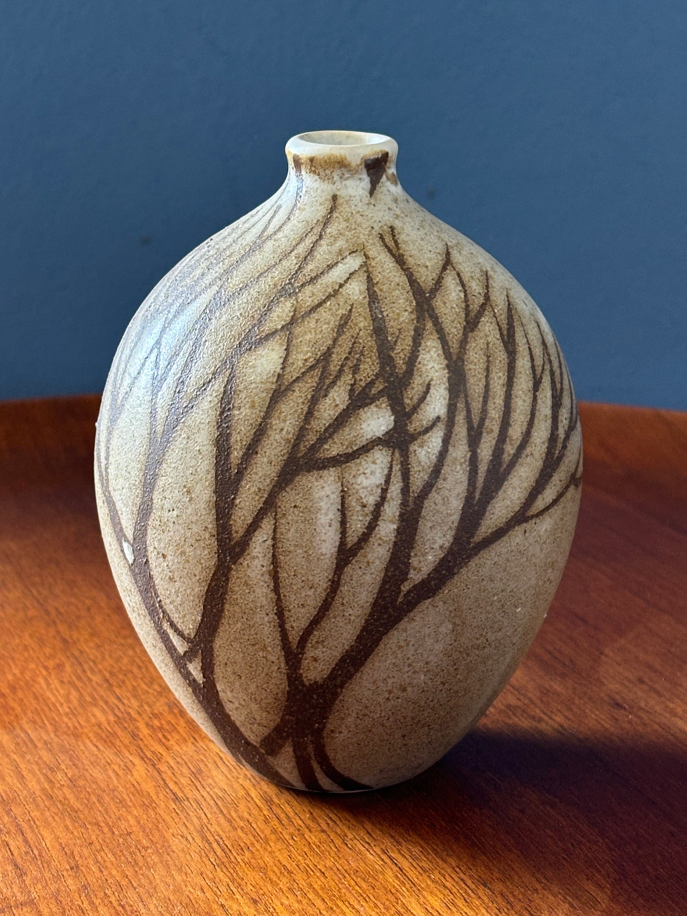 Andersen Design Studio Pottery Stoneware Vase With Tree Decor - Etsy