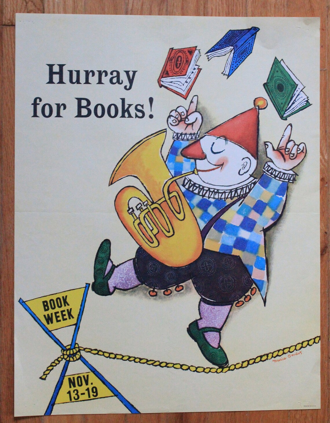 Wonderful Original Vintage Book Week Poster Designed by Maurice Sendak ...