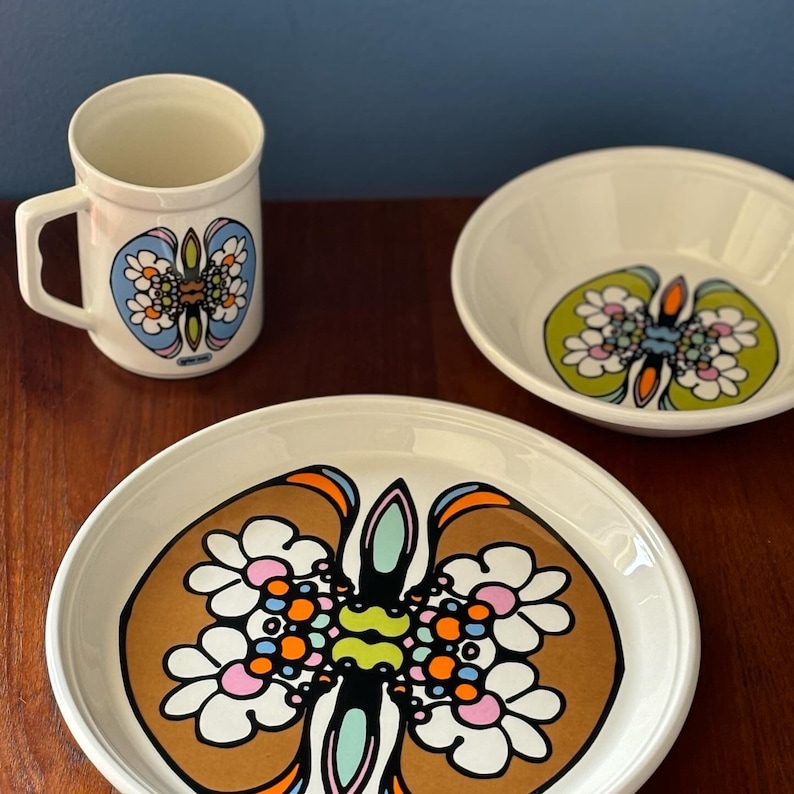 Nine Piece Set of Pop Art Peter Max Tableware by Iroquois China - Etsy