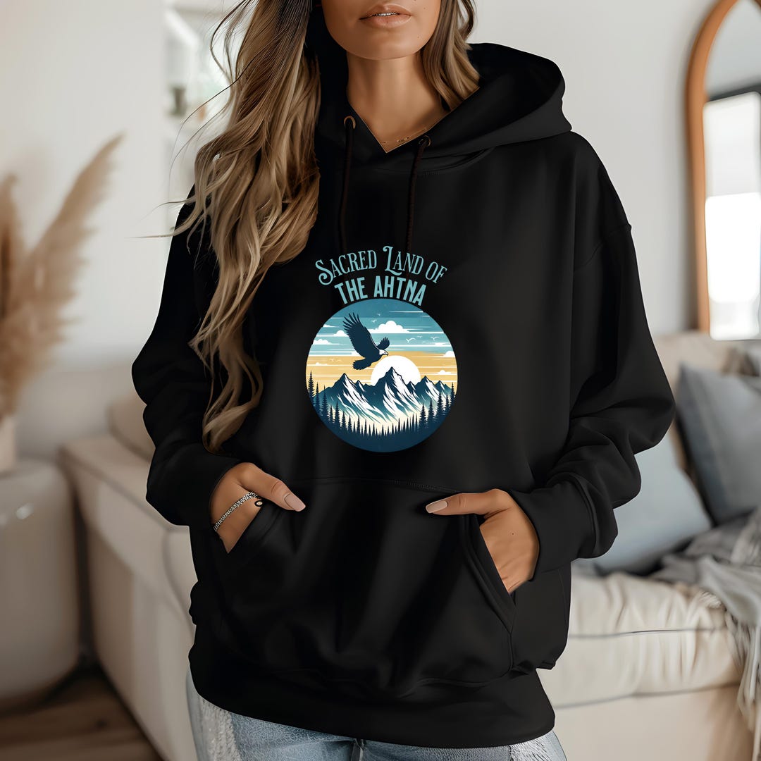 Sacred Land of the Ahtna, Alaska Native Design, Eagle and Mountain ...