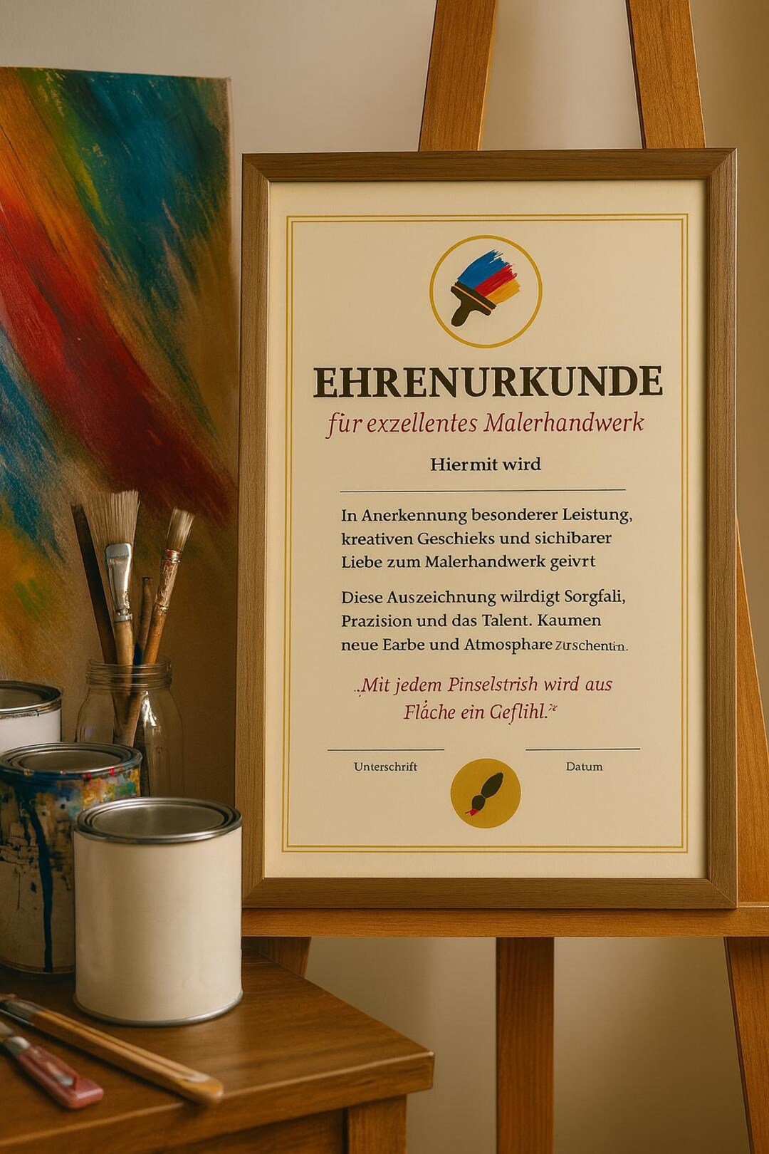 Personalized Certificate of Honor for Painters | Painting Trade ...