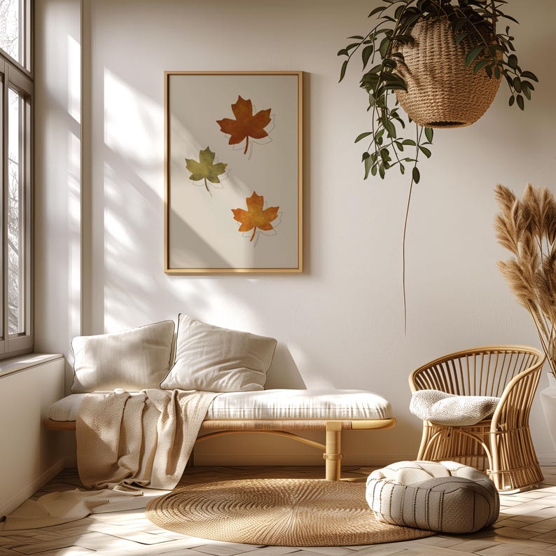 Small Maple Leaves Print | Autumn Home Decor | Fall Color Decor | Fall ...