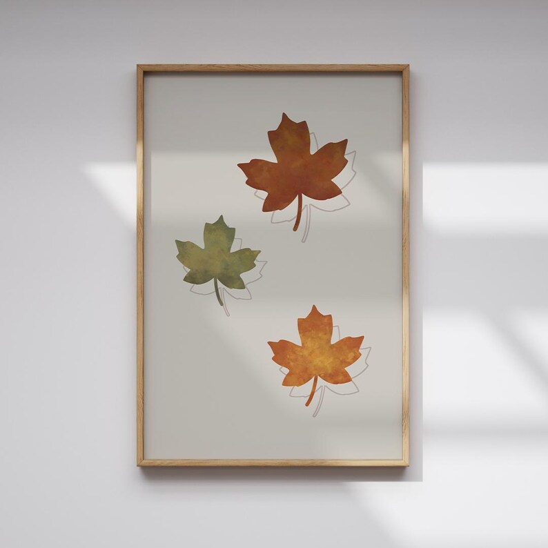 Small Maple Leaves Print | Autumn Home Decor | Fall Color Decor | Fall ...