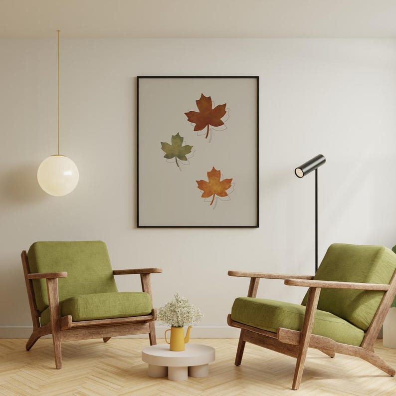 Small Maple Leaves Print | Autumn Home Decor | Fall Color Decor | Fall ...