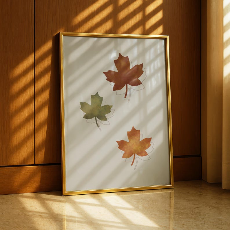 Small Maple Leaves Print | Autumn Home Decor | Fall Color Decor | Fall ...