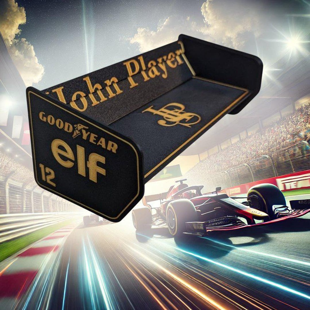 Ayrton Senna Lotus 98T F1 Spoiler Wing Replica: 3D Printed Racing Gift ...