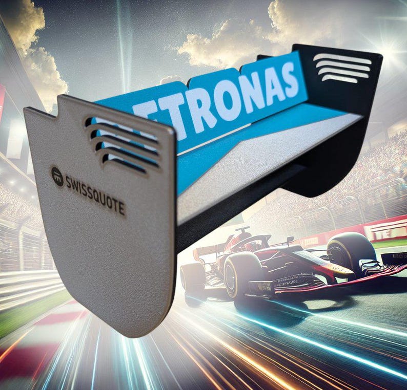 Lewis Hamilton Mercedes W05 F1 Spoiler Wing Replica: 3D Printed Racing ...