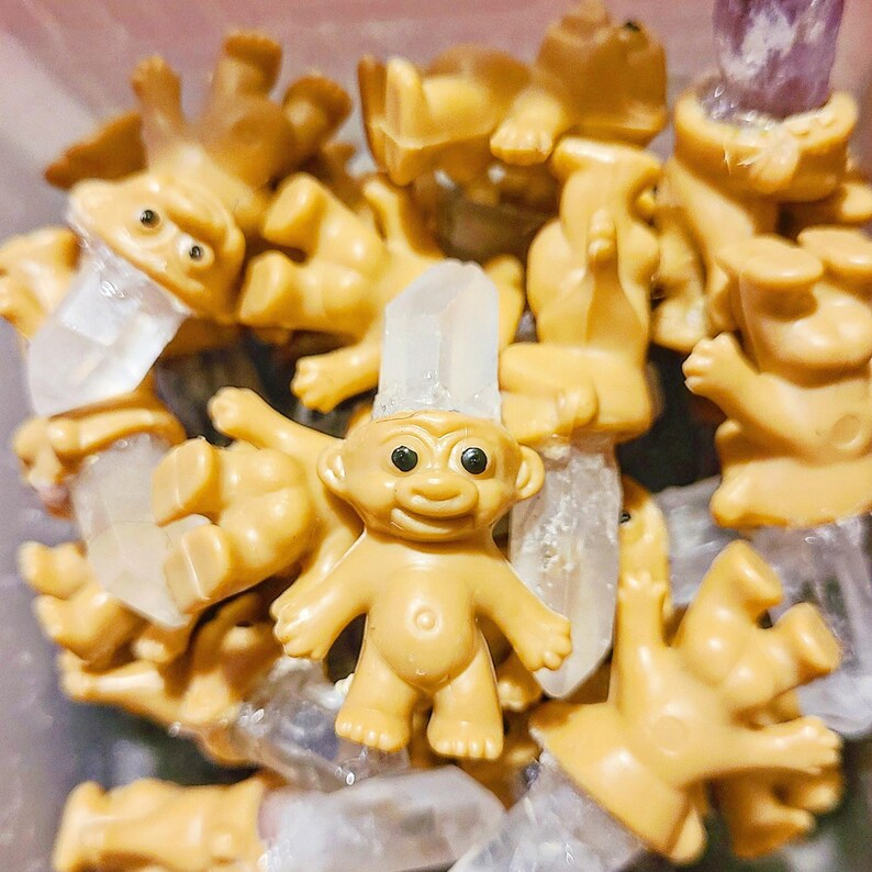 Mini Crystal Hair Troll Doll - Etsy