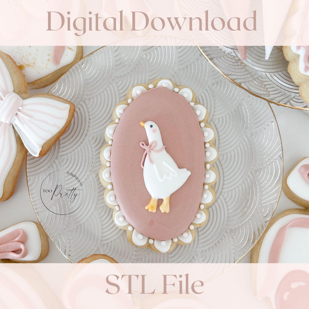 Scalloped Oval Cookie Cutter .STL File | Oval Cookie Cutter Digital ...