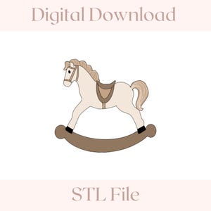 Rocking Horse Cookie Cutter .STL File | Rocking Horse Cookie Cutter ...