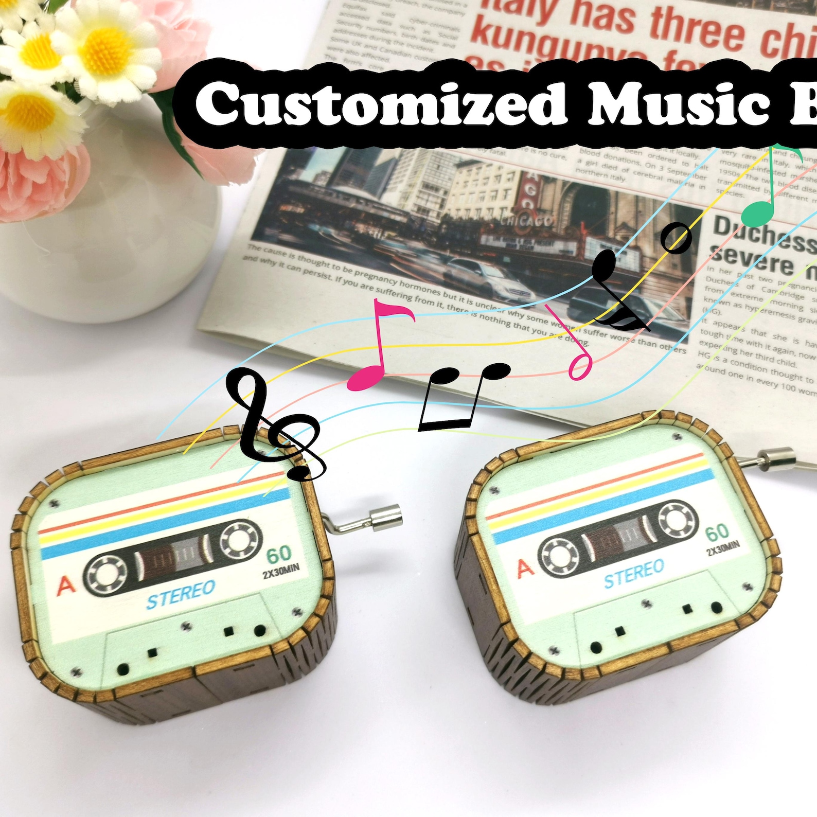 Personalized Wooden Music Box With Engraving | Custom Song Choice ...