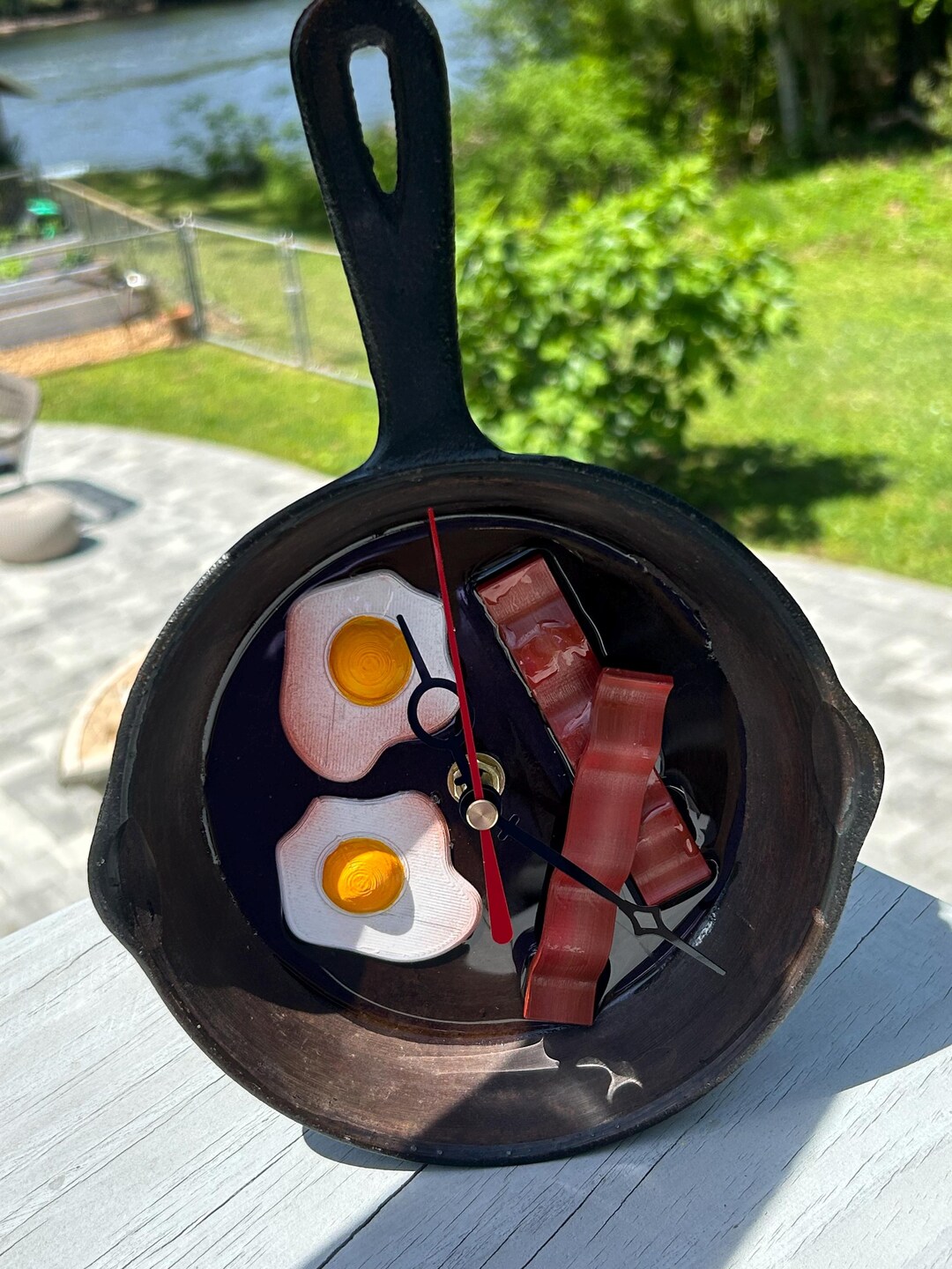Small Fried Eggs and Bacon Pan Breakfast Clock - Etsy