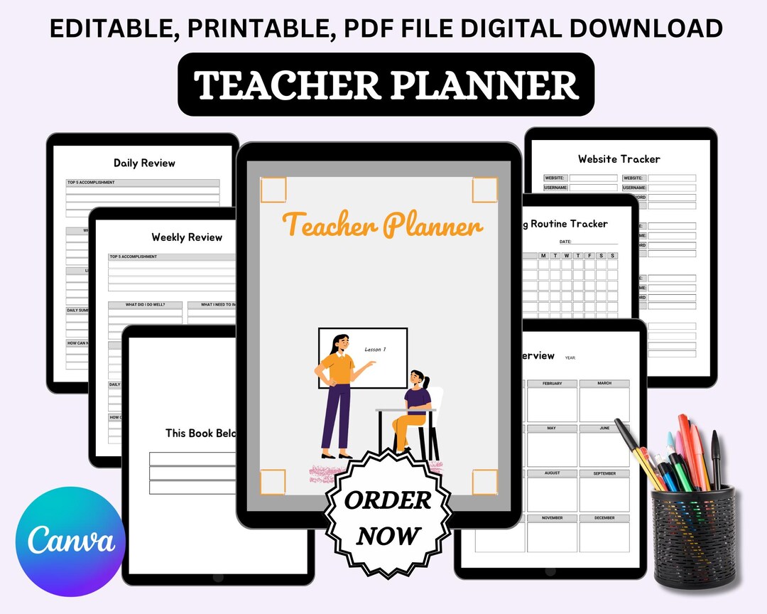 2025 Teachers Planner, Teacher Planner | Lesson Plan, Gradebook ...