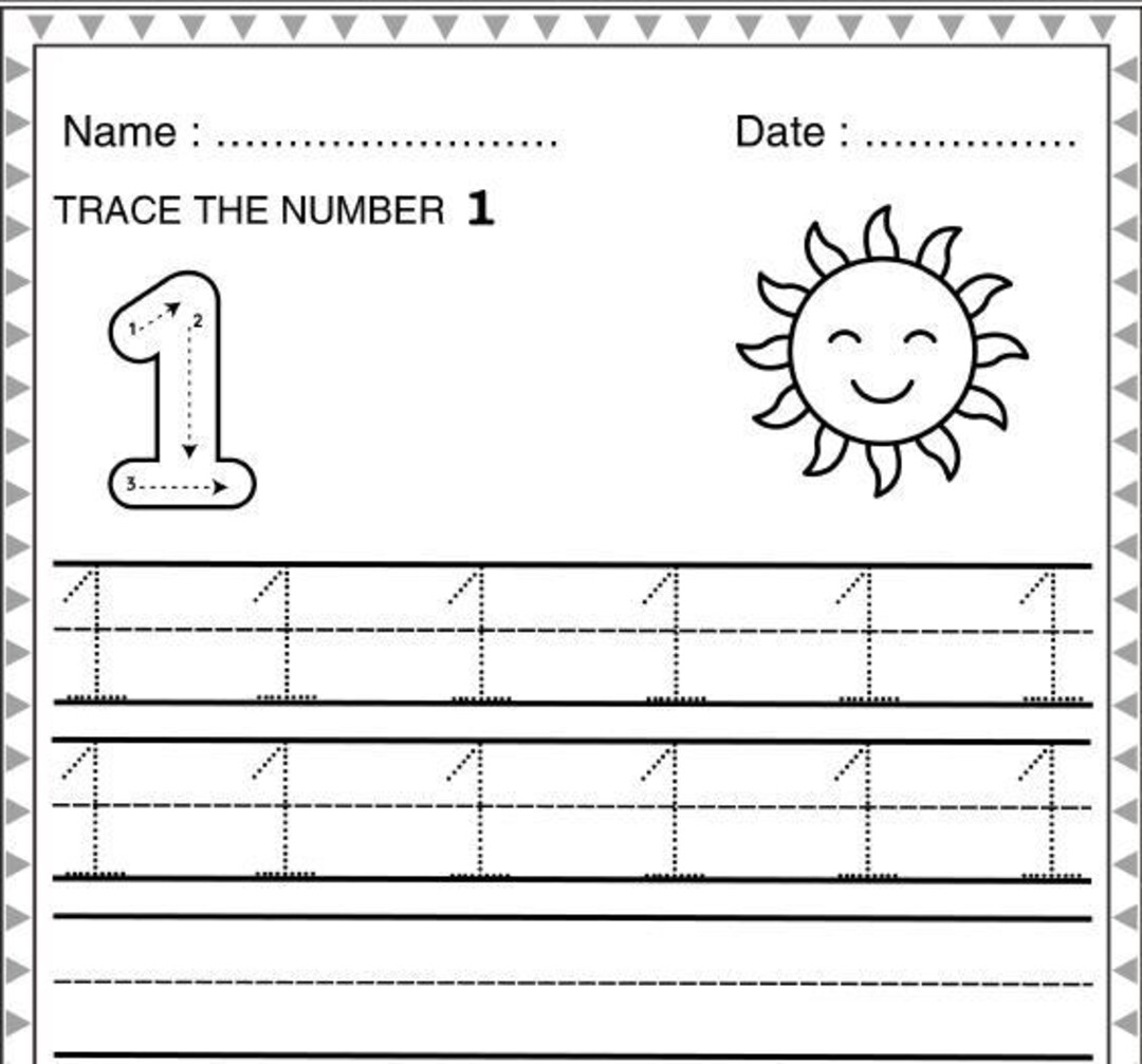 Preschool Alphabet & Number Tracing Worksheets : Alphabet and Number ...