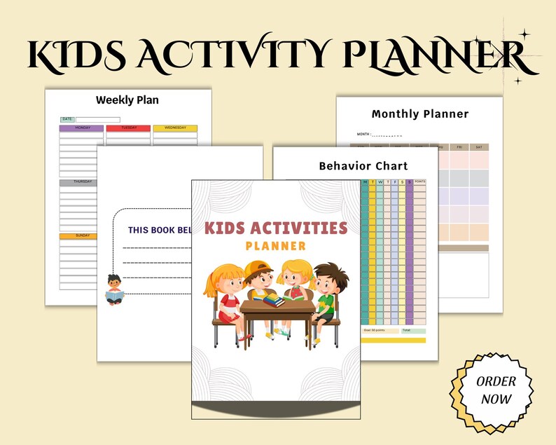 2025 Kids Activity Planner | Printable Daily & Weekly Schedule (digital ...