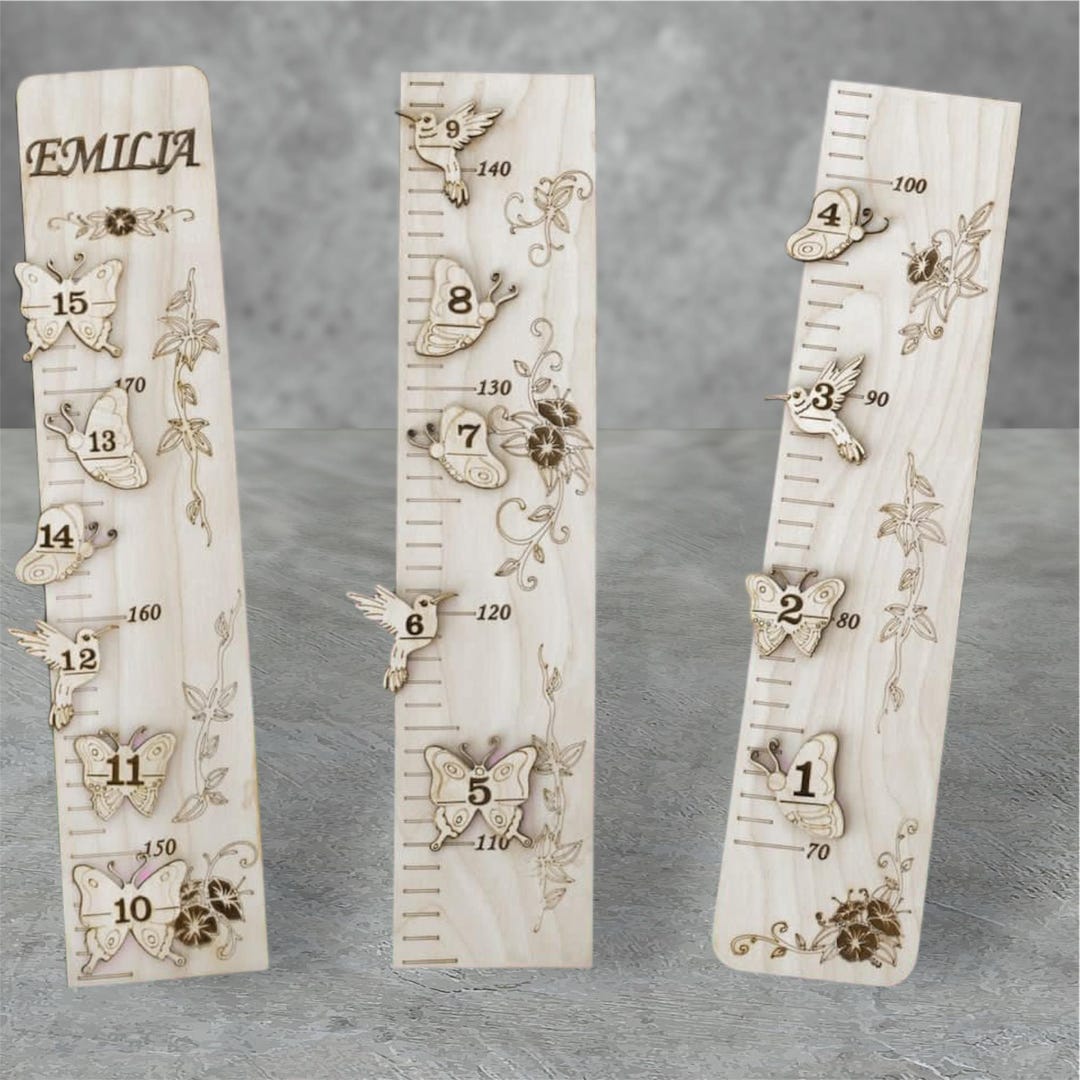 Personalized Kids' Growth Measuring Ruler With Child's Name and Unique ...