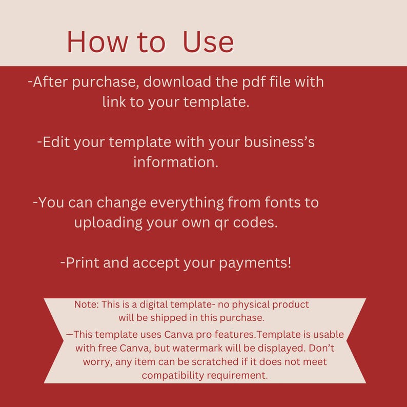 Scan to Pay Template QR Code Sign Template Customizable Canva Template ...