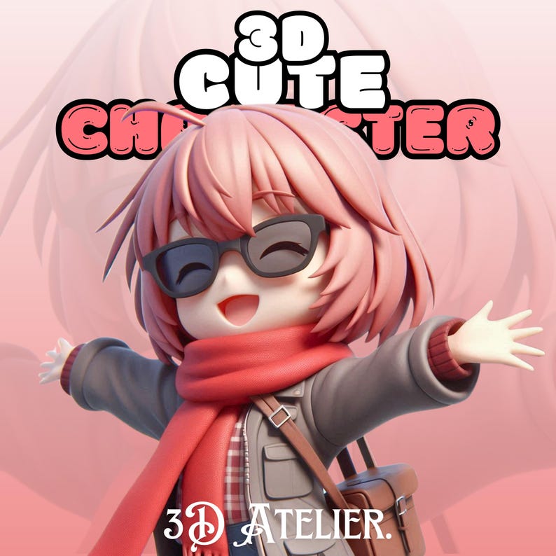 Custom 3D Character Cute, 3D Cute Animal, 3D Cute Model, Cute Model, 3D ...
