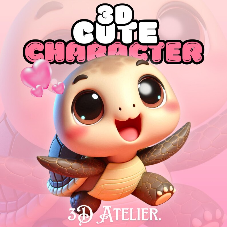 Custom 3D Character Cute, 3D Cute Animal, 3D Cute Model, Cute Model, 3D ...