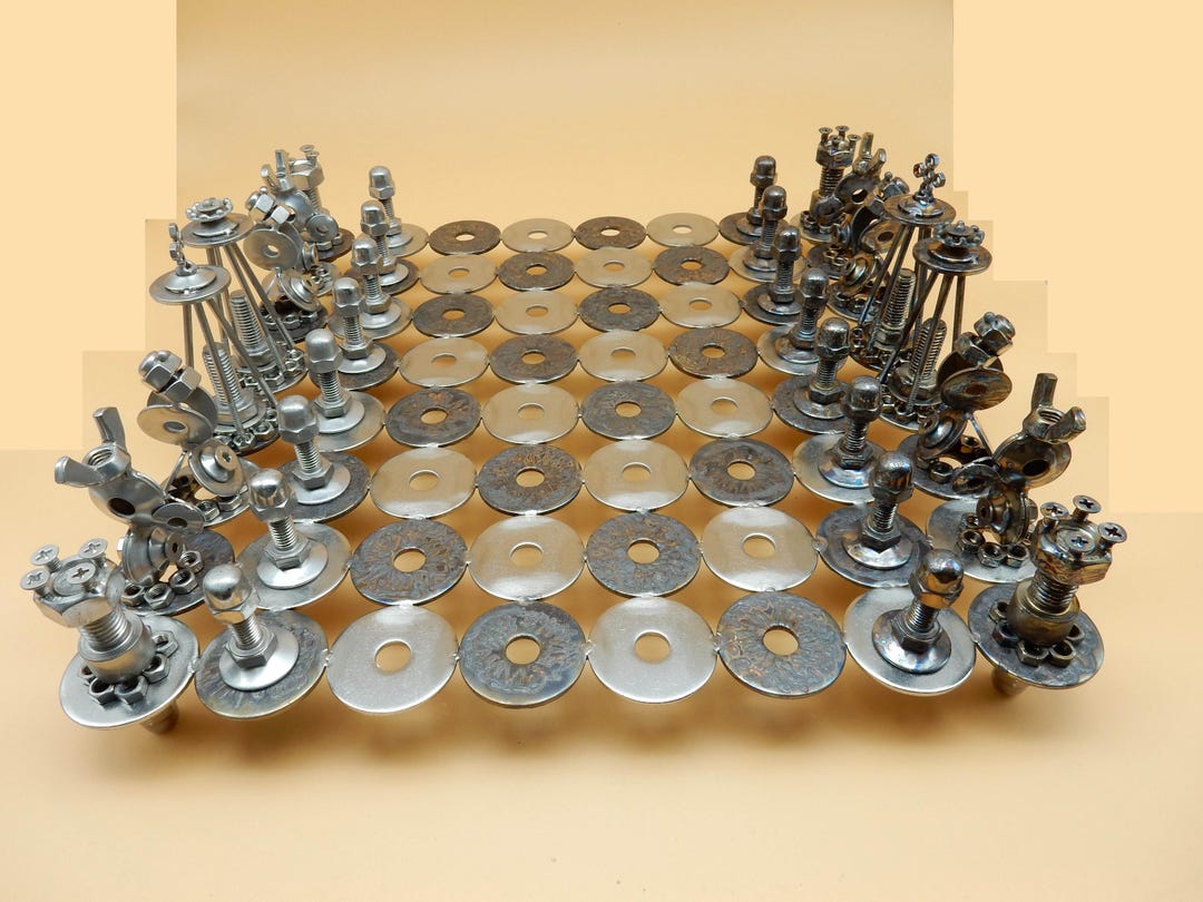Chessboard Chess Artistic Chessboard Passion Chess Scrap Metals Metal ...